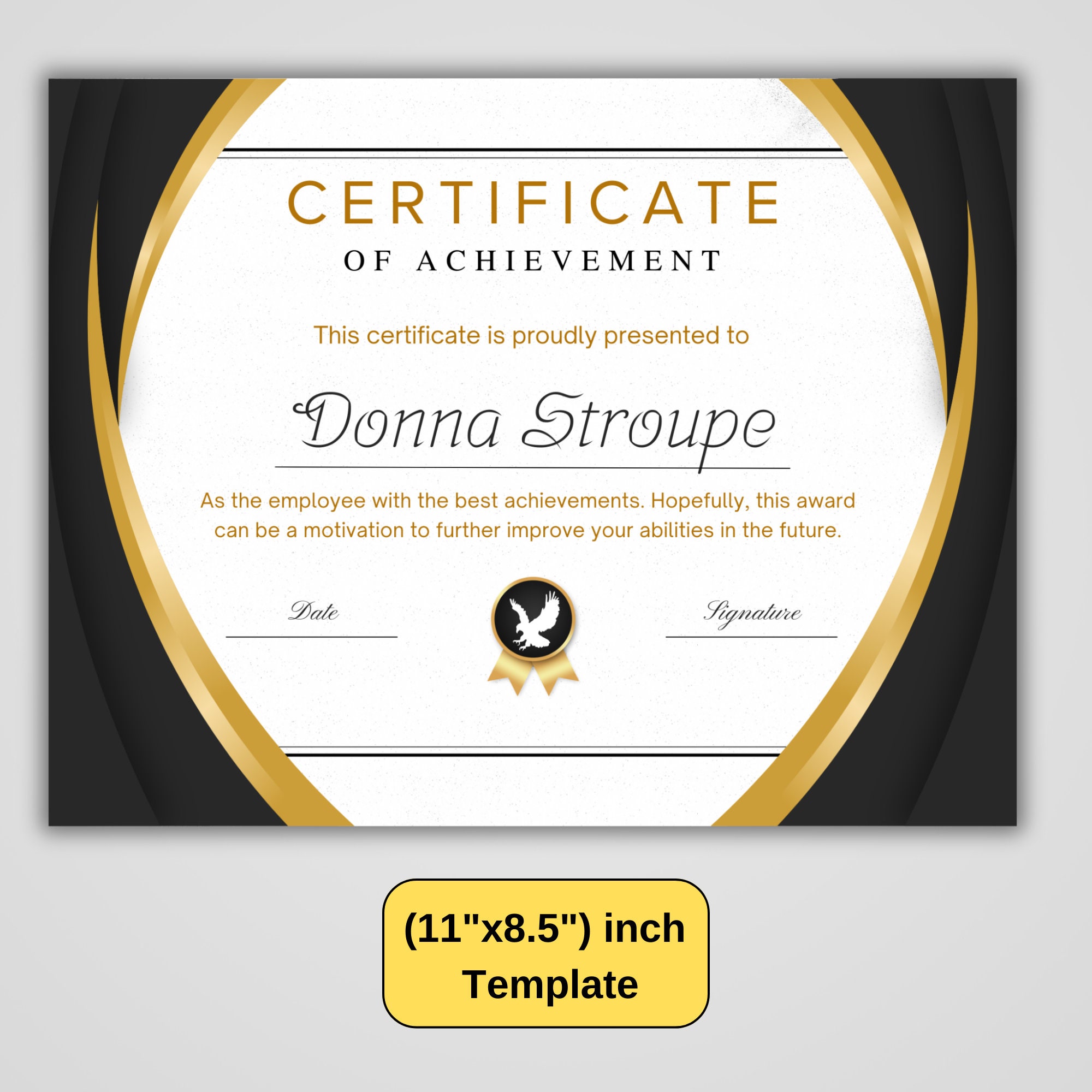 Certificate of Achievement , Editable Achievement Certificate Template ...