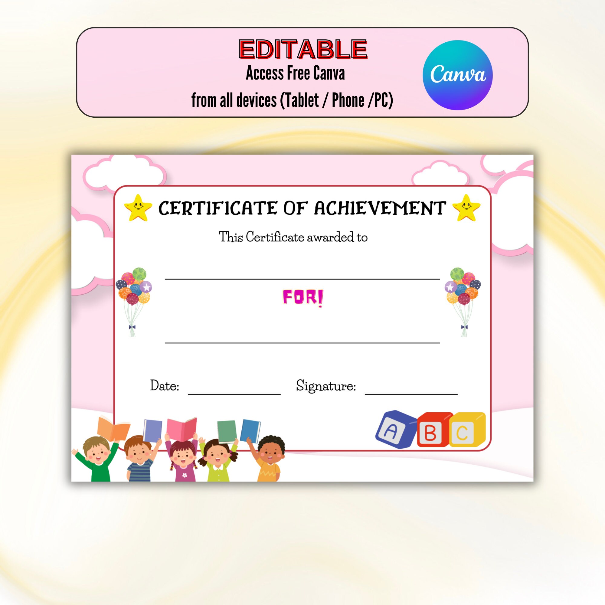 Kids Certificate of Achievement, Well Done Certificate,good Behaviour ...