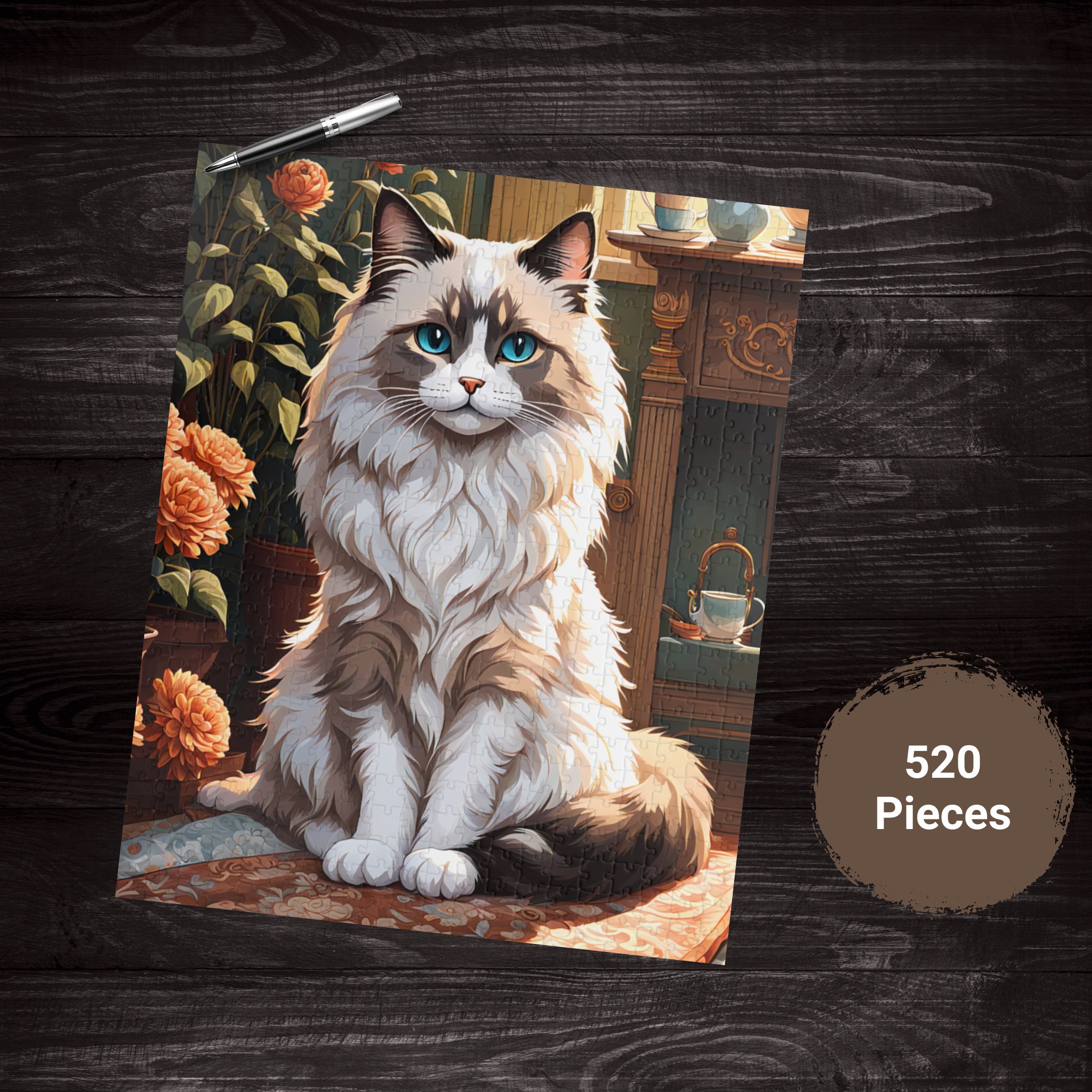 Cat Jigsaw Puzzles Adults Kids 1000 Pieces Ragdoll Cat Fun Family ...