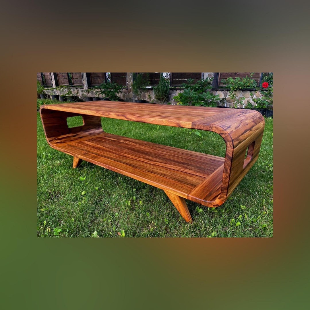 Handcrafted Teak Wood TV Stand, Wooden Shelf, Customized Order, Luxury ...