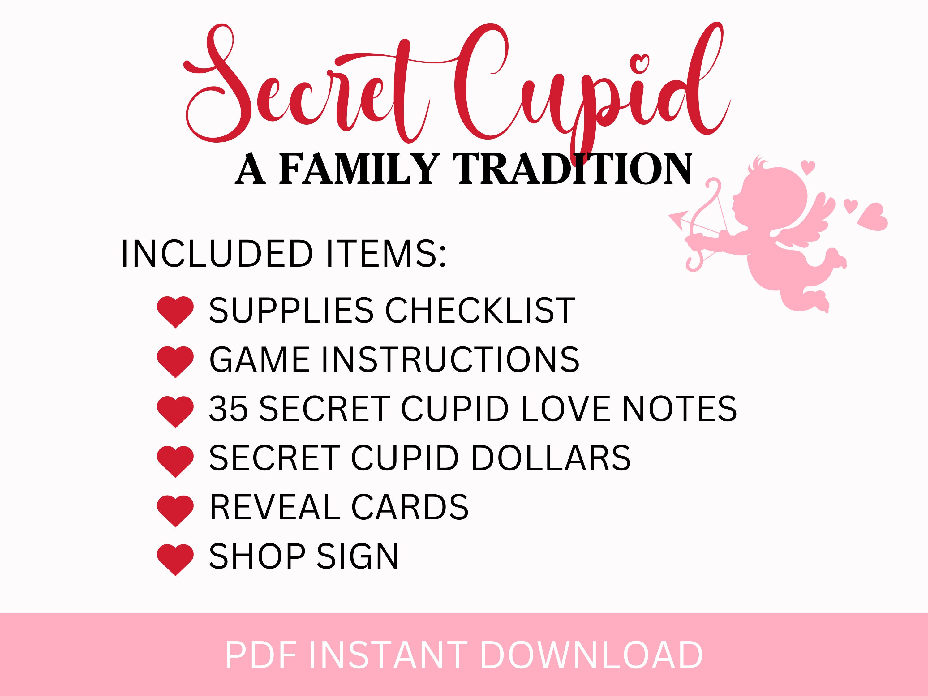 Secret Cupid - Fun, Family Tradition Game for All Ages - Etsy