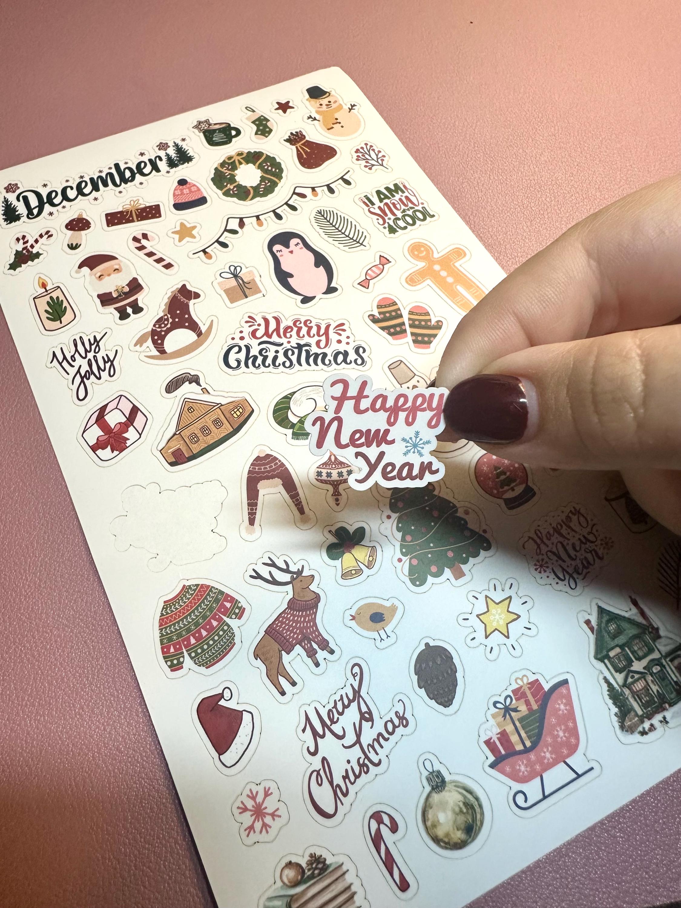 Hand Drawn Holiday Planner Stickers - Seasonal Scrapbook Stickers 12 ...