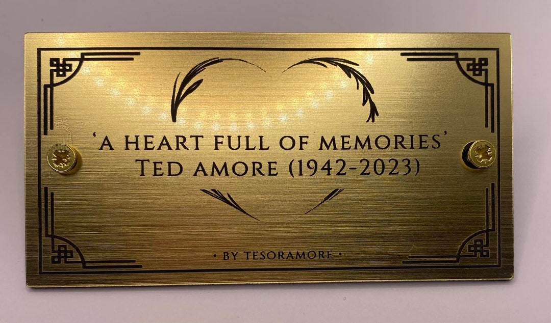 Digital Bench Plaque - Etsy