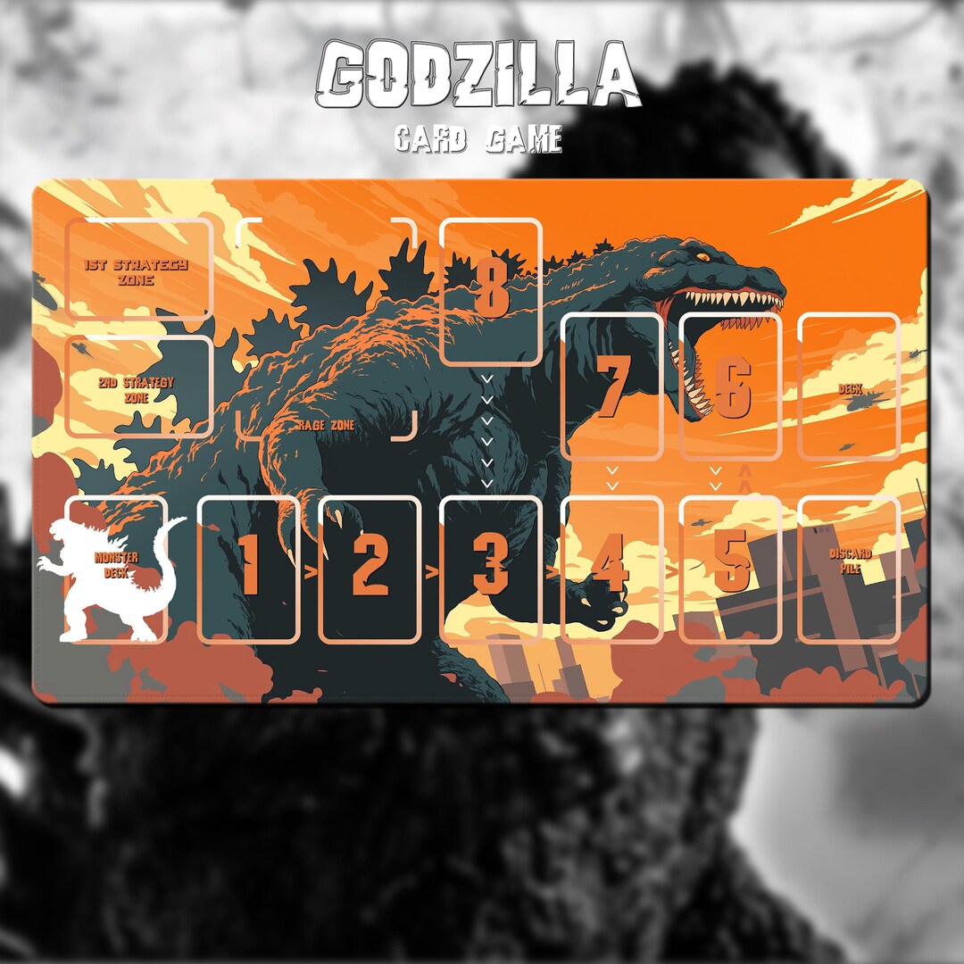 Godzilla TCG Playmat - Godzilla Card Game - 24" X 14" (600 X 350 Mm ...