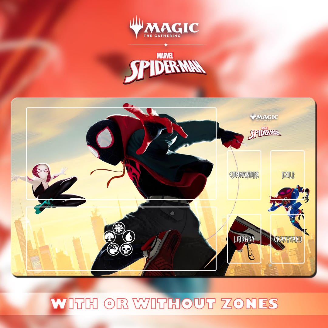Playmat Magic the Gathering - MTG X Spiderman - Miles Morales - 24"x 14 ...