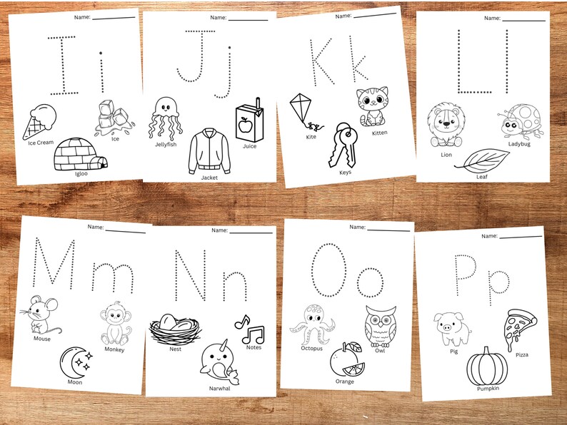 26 Alphabet Coloring Pages - Etsy