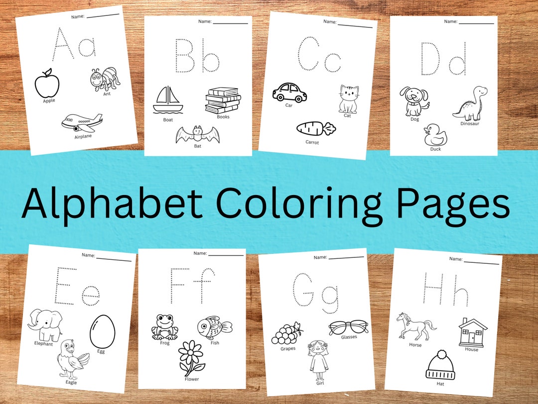 26 Alphabet Coloring Pages - Etsy
