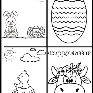 12 Easter Coloring Pages | Digital Download - Etsy