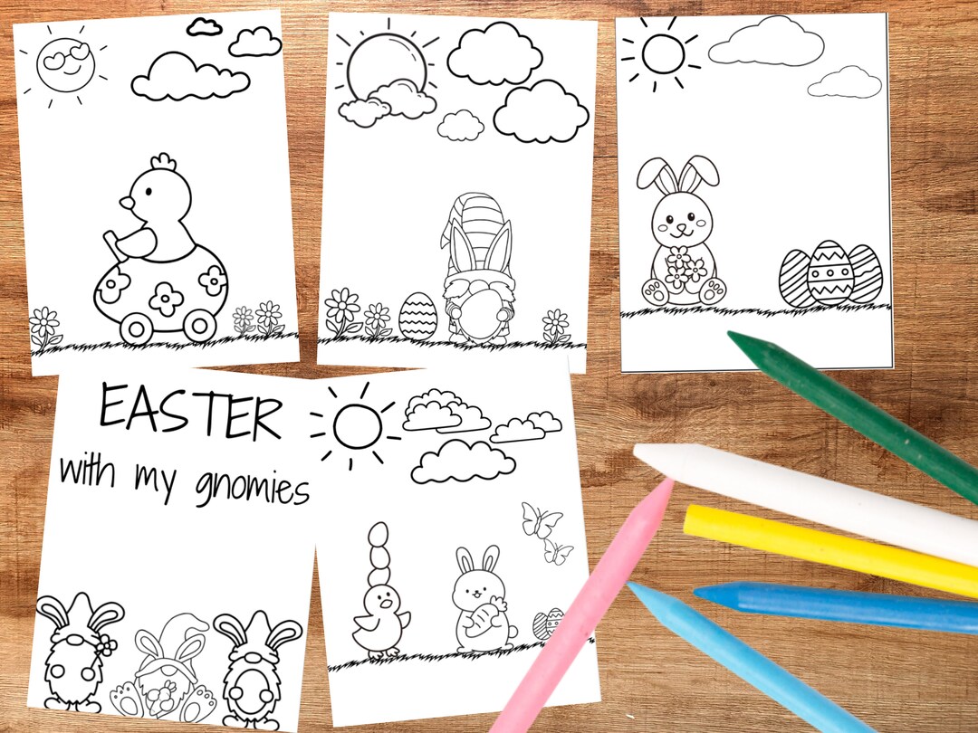 12 Easter Coloring Pages | Digital Download - Etsy