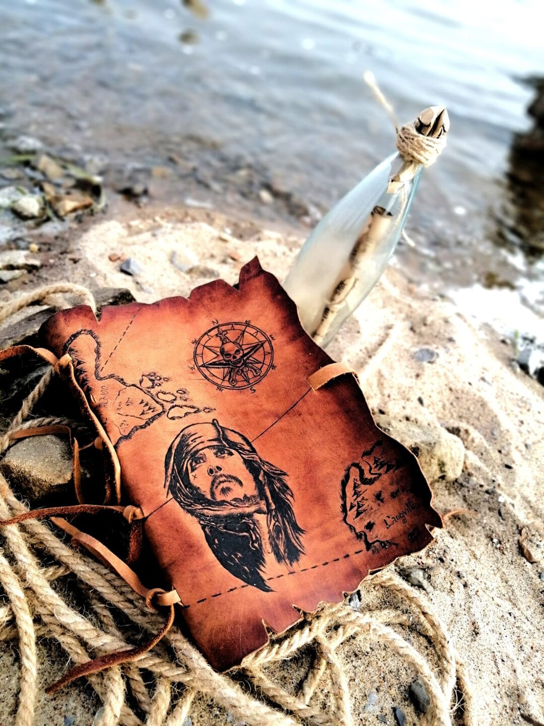 Captain Jack Sparrow Notebook, Handmade Leather Notebook, Gift for ...