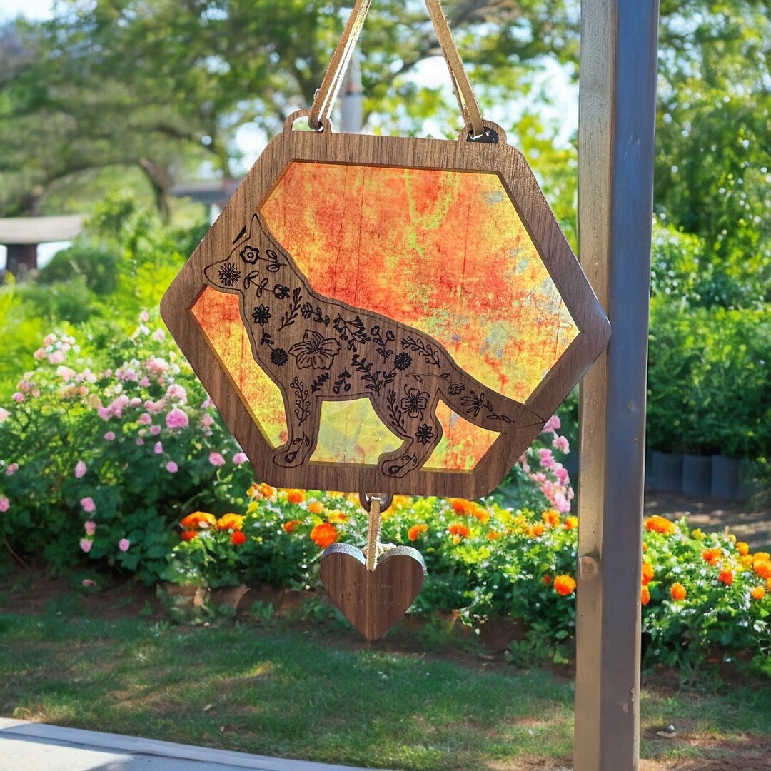 German Shepherd Suncatcher - Etsy