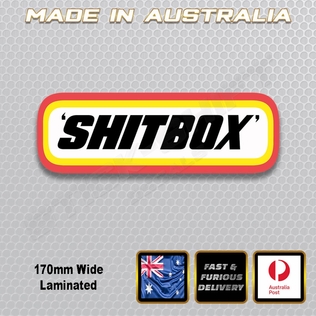 Shitbox Matchbox Cars Style Sticker Car Bumper Decal Parody Funny VINYL ...
