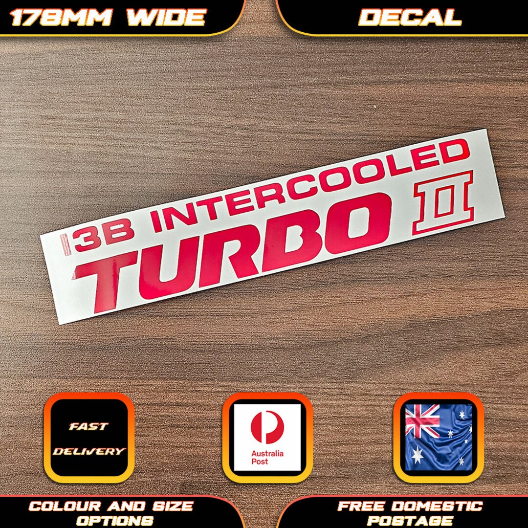 Mazda RX7 13B Intercooled Turbo II Style Sticker Car Bumper Decal FC Series 4 Series 5 Turbo II ...