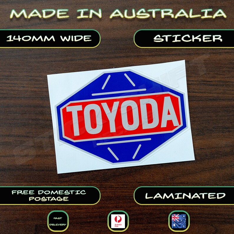 Old Toyoda Toyota Style Sticker Decal Car Bumper Supra Celica Soarer ...