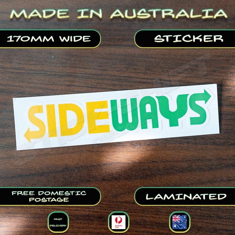 Sideways Subway Style Sticker Car Bumper Decal Parody Funny VINYL ...