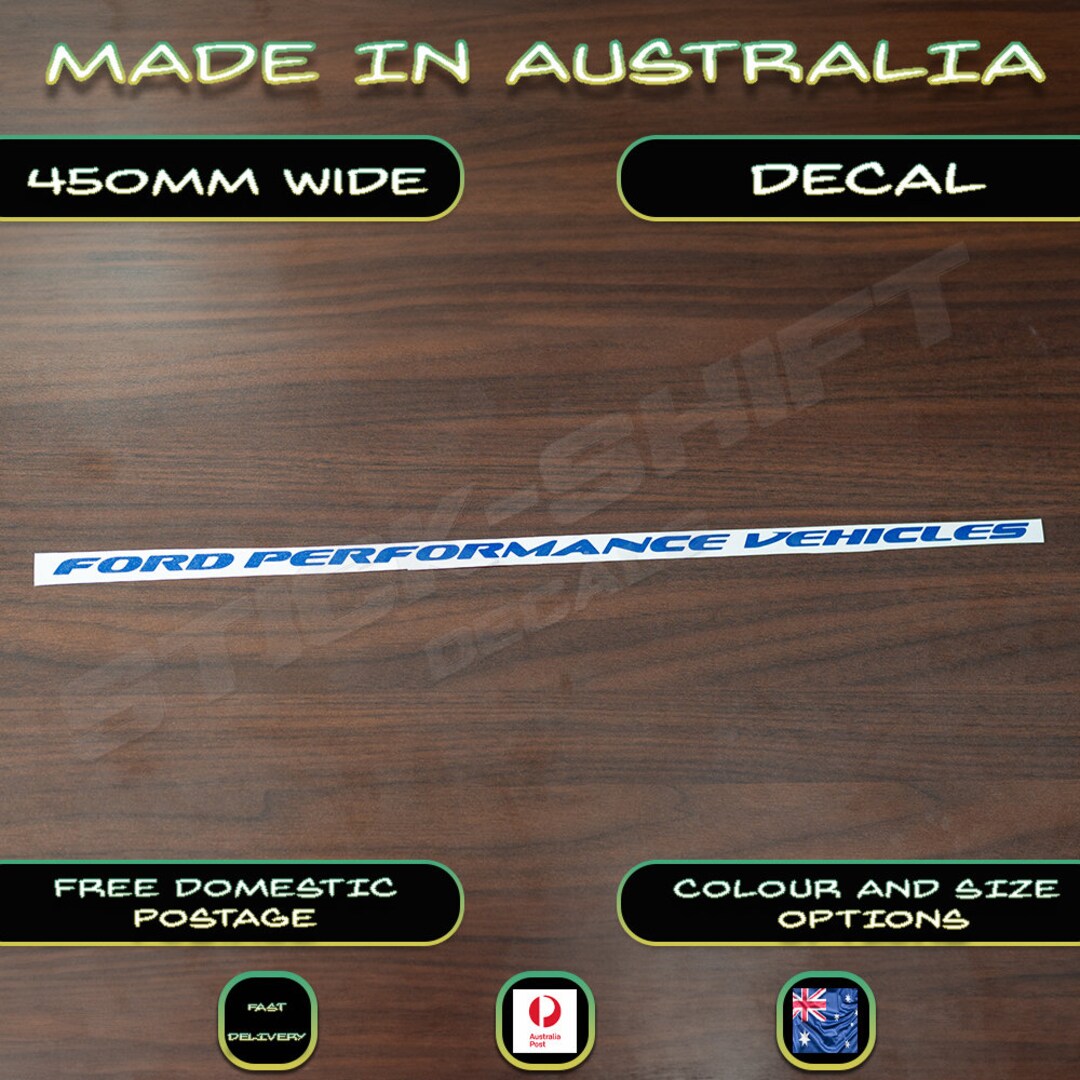 FPV Style Sticker Car Bumper Decal Ford Performance Vehicles Falcon ...