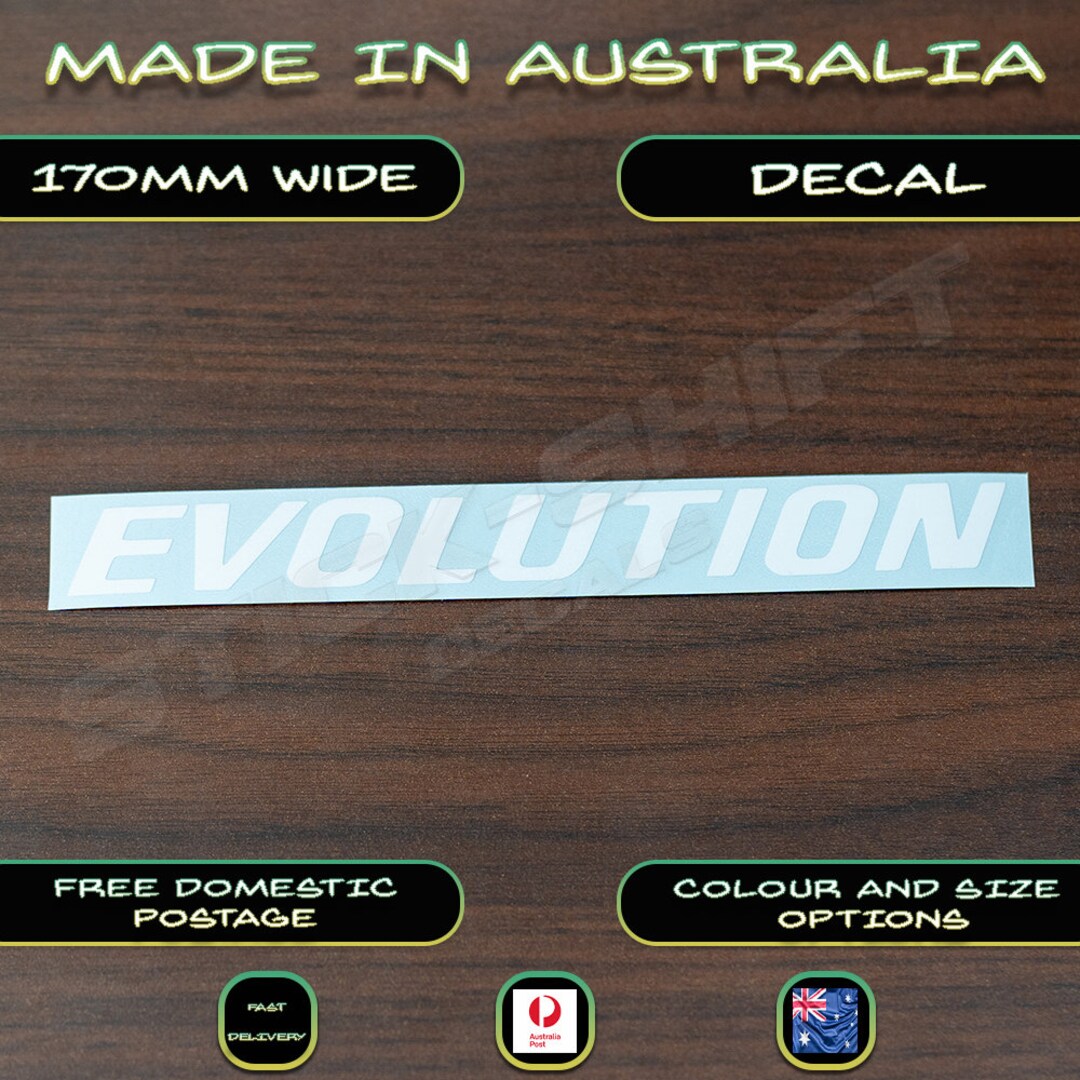 Evolution Mitsubishi Style Sticker Car Bumper Decal Evo Lancer Turbo ...