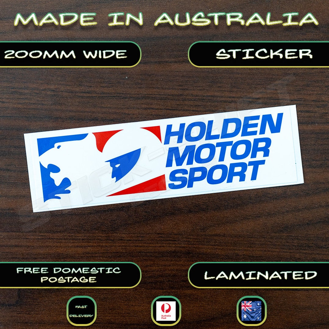 Holden Motor Sport Style Sticker Car Bumper Decal Walkinshaw Group A VL ...