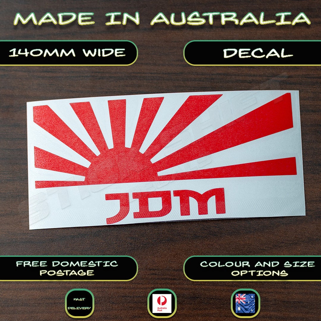 Rising Sun JDM Style Sticker Car Bumper Decal Evo Skyline GTR Supra WRX ...