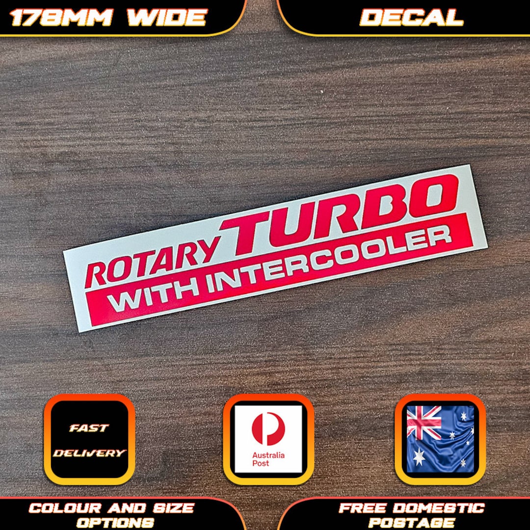 Mazda RX7 Rotary Turbo With Intercooler Style Sticker Car Bumper Decal ...