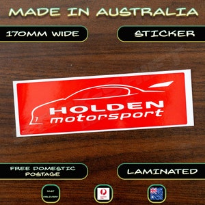 Holden Motor Sport Style Sticker Car Bumper Decal Walkinshaw Group A VE ...