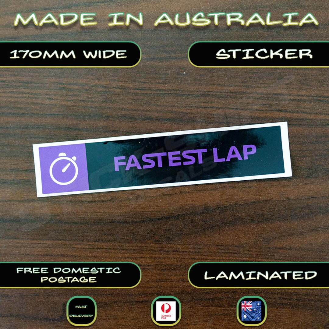 Fastest Lap F1 Formula 1 Style Sticker Car Bumper Decal F1 Motorsport ...