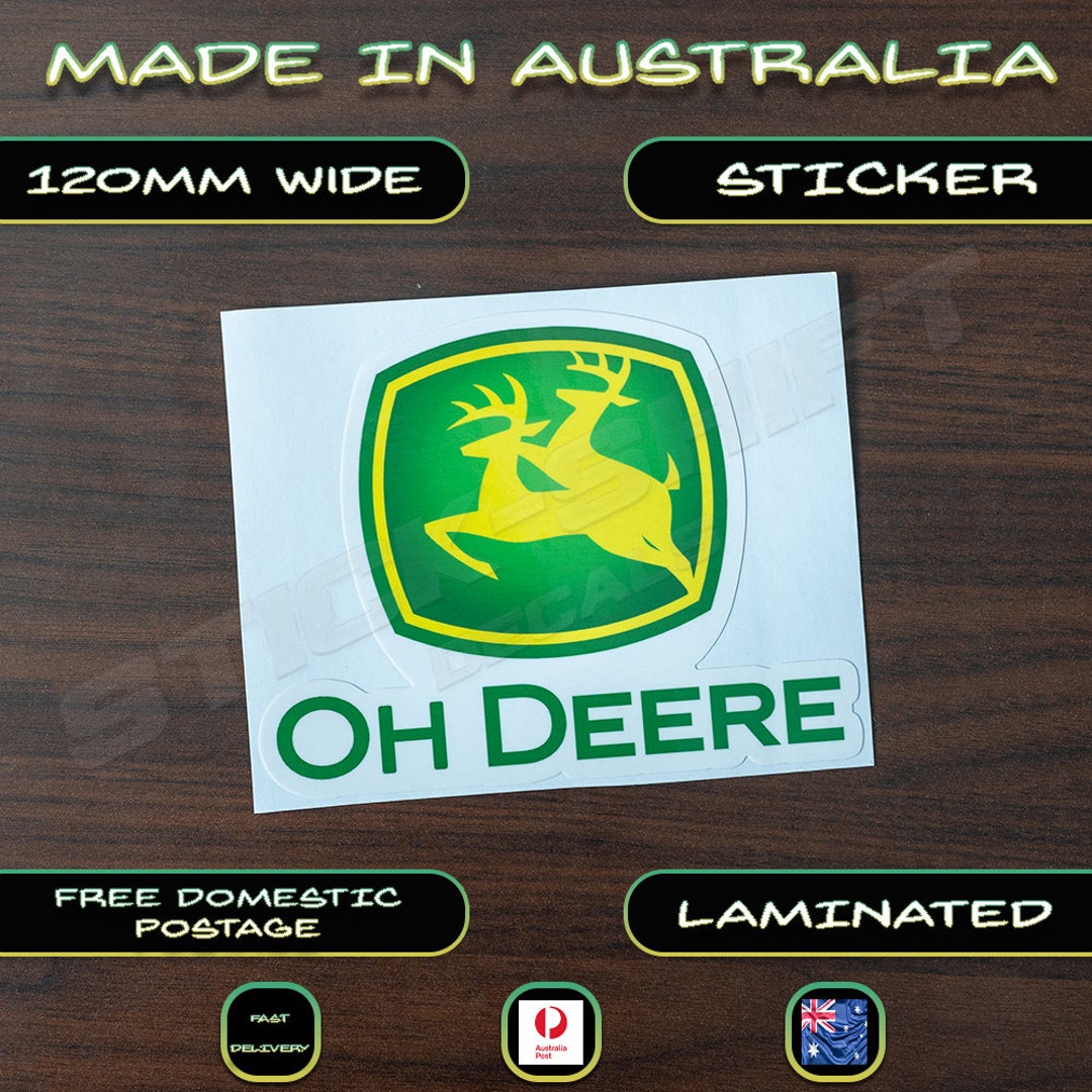 Oh Deere John Deere Style Sticker Car Bumper Decal Parody Funny VINYL ...