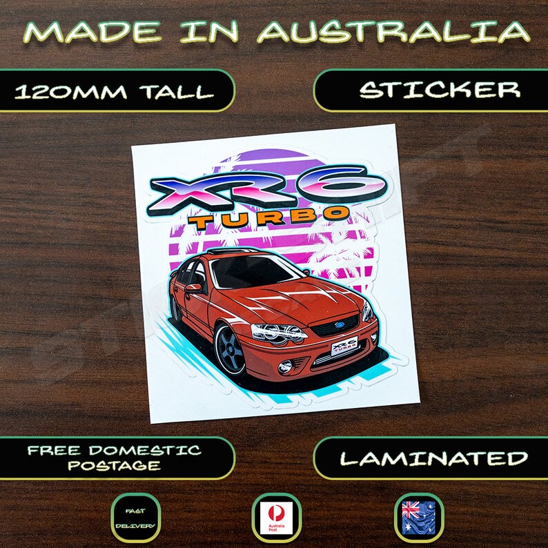 Ford Falcon BF XR6 Turbo Style Sticker Decal Car Bumper Barra Drift ...