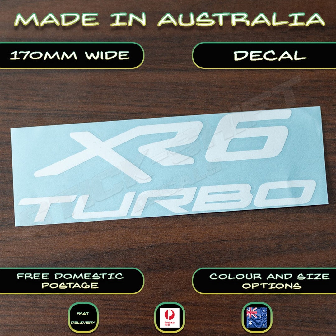 XR6 Turbo FGX Style Sticker Car Bumper Decal Ford Performance Vehicles ...