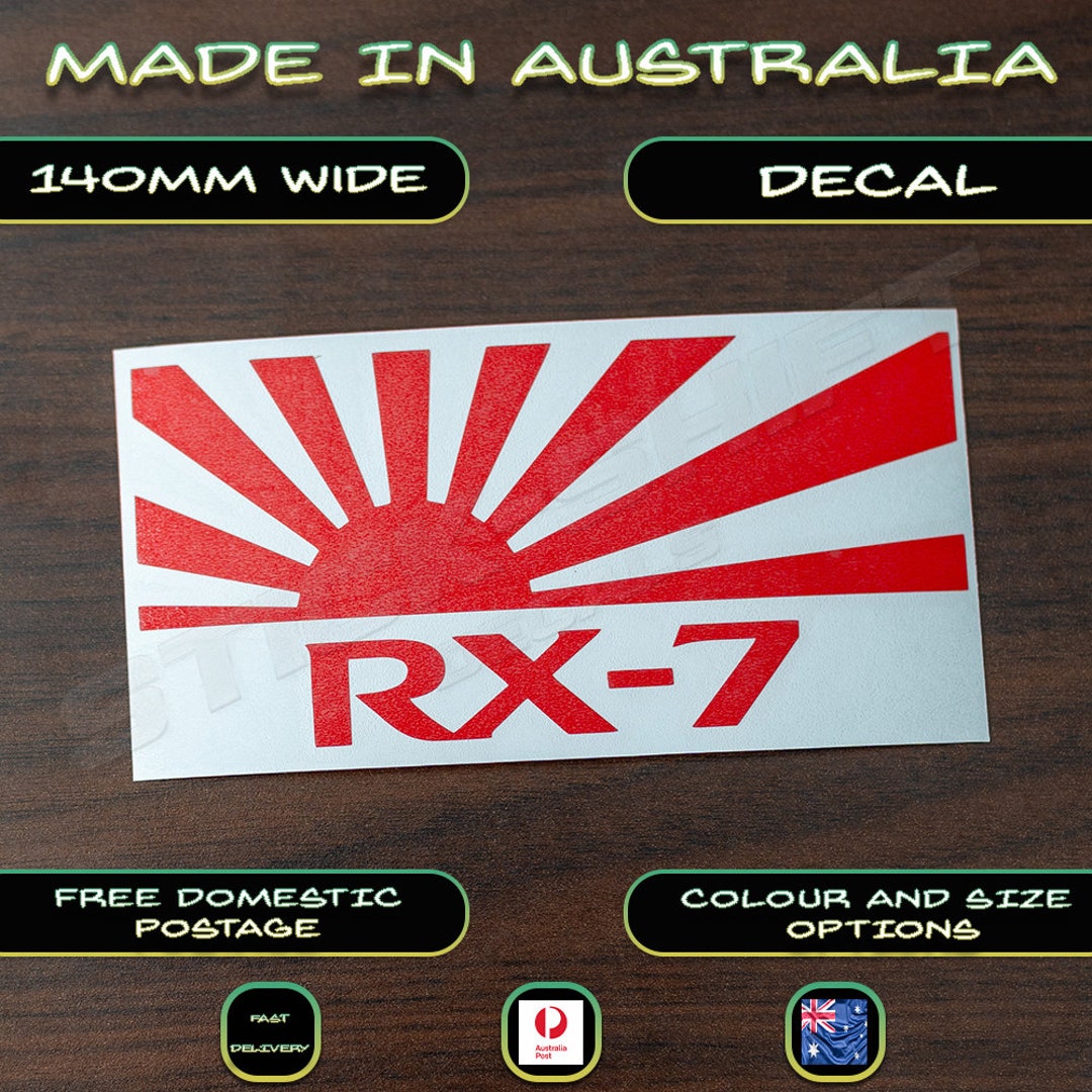 Rising Sun Mazda RX7 Style Sticker Car Bumper Decal 13B Turbo 20B ...