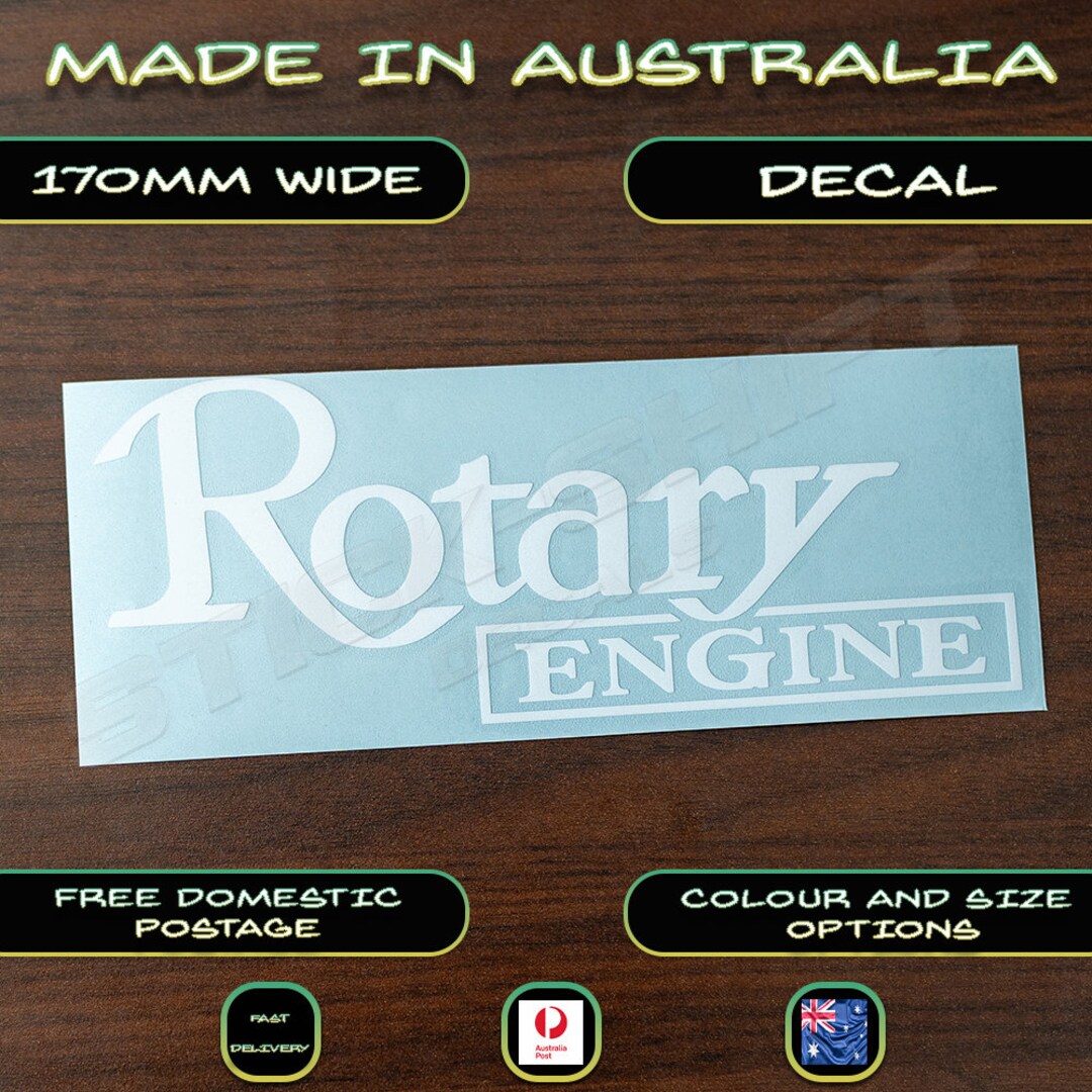 Mazda Rotary Engine Style Sticker Car Bumper Decal 13B Turbo 20B Rotary ...