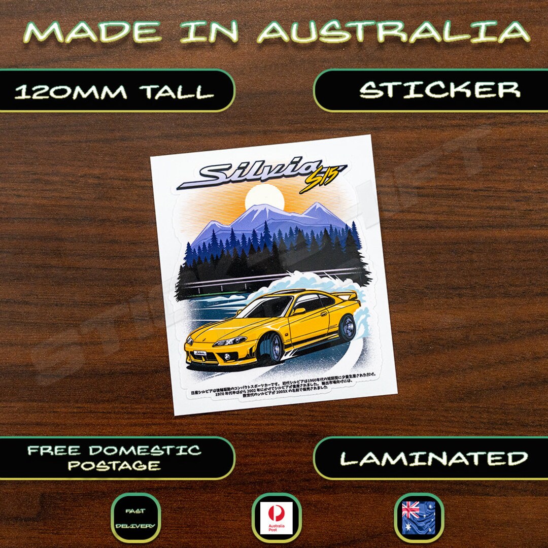 Nissan S15 Silvia 200SX Style Sticker Decal Car Bumper SR20 JDM Drift ...