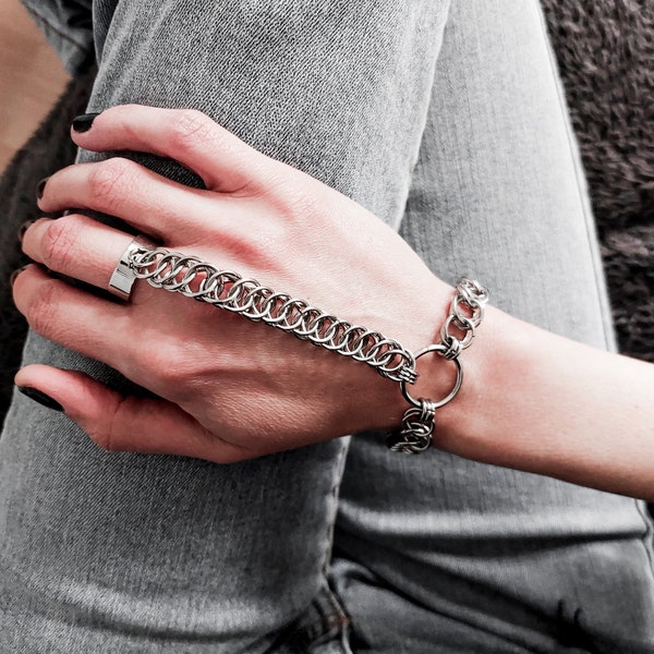 Chainmail Bracelet and Ring - Etsy