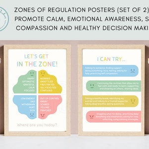Zones of Self Regulation Posters, Calming Mindset Resource for ...