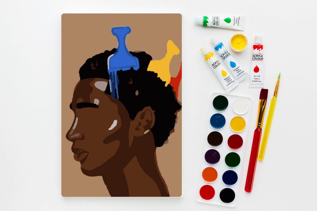 Afro Grooves Paint by Numbers Kit – DIY Handmade Painting on Canvas - Etsy