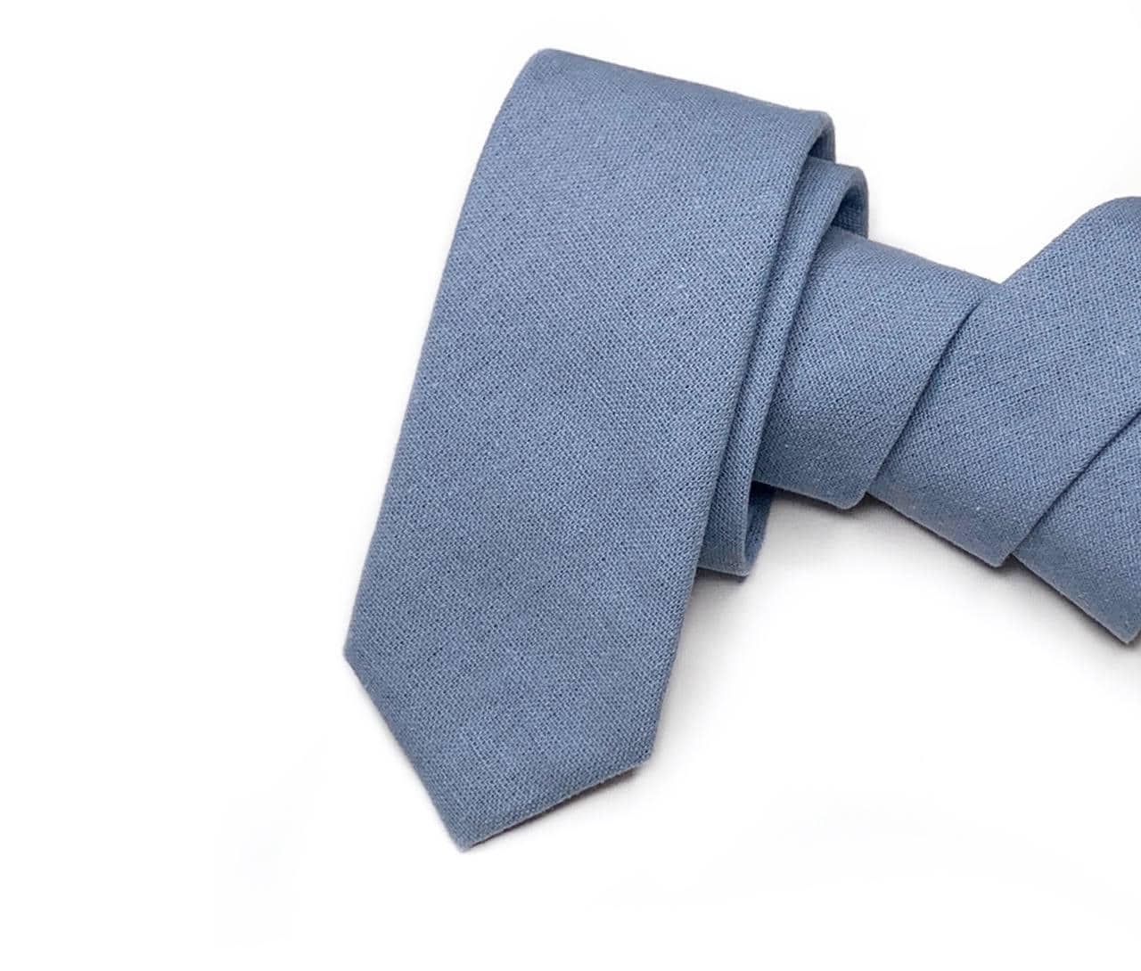 Dusty Blue Linen Tie , Dusty Blue Wedding Necktie , Groomsmen Ties , Bow Tie , Suspenders ...