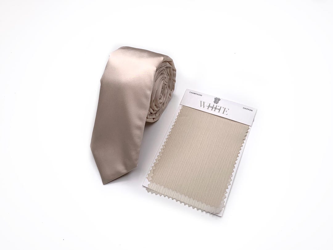 SILK CHAMPAGNE Tie , Neutral Wedding Silk Necktie , Groomsmen Ties ...