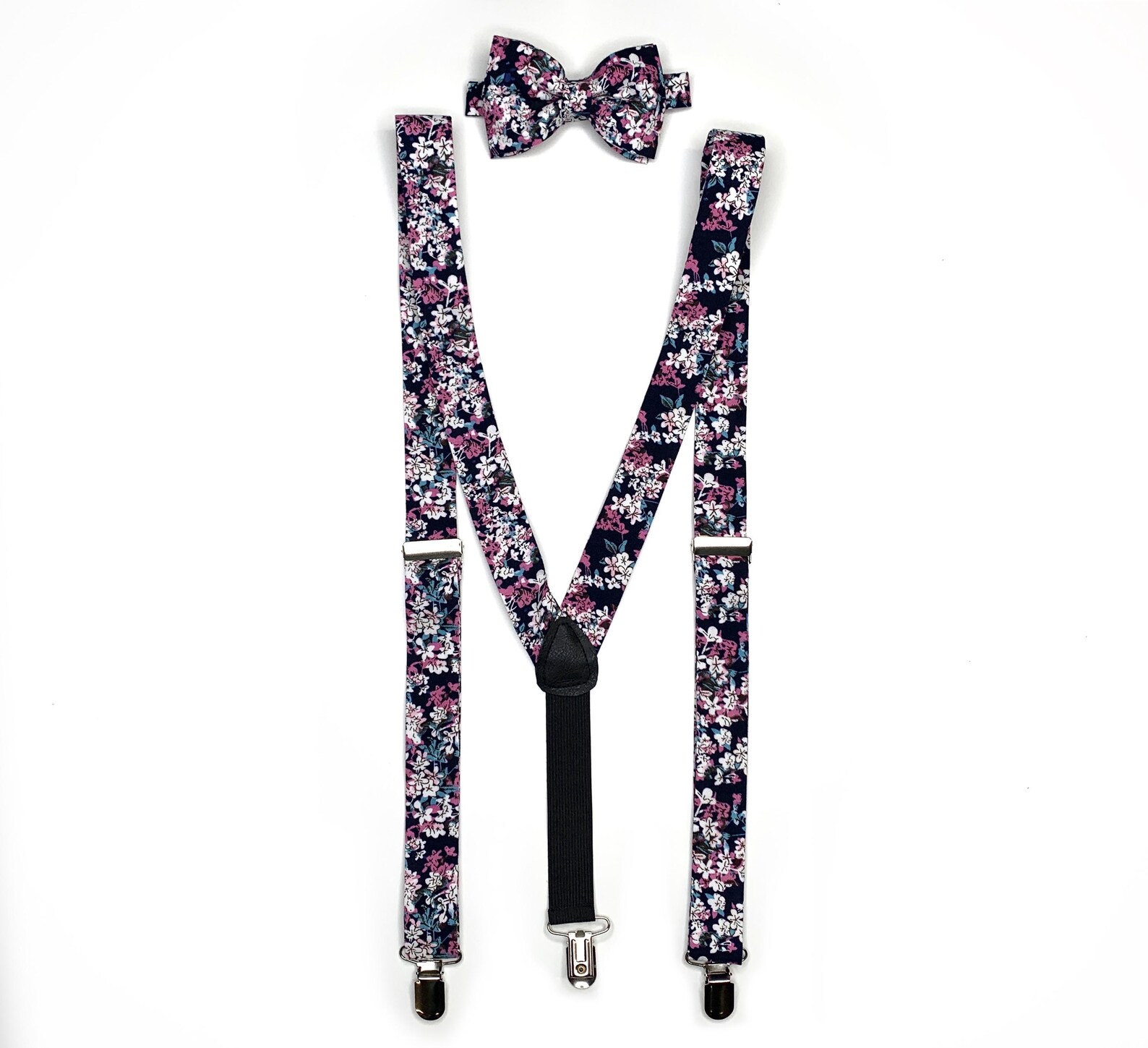 Navy Floral Necktie WISTERIA , LAVENDER , LILAC Floral Tie, Wedding ...