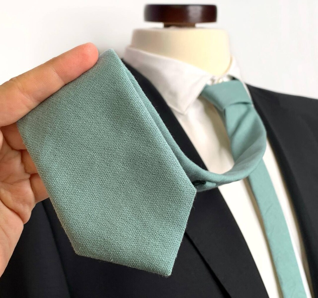 DUSTY SAGE Linen Tie , Sage Green Wedding Necktie ,groomsmen Ties , Bow ...