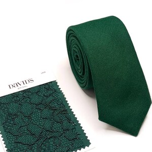 EMERALD Green Linen Tie , Juniper Wedding Necktie ,groomsmen Ties , Bow ...