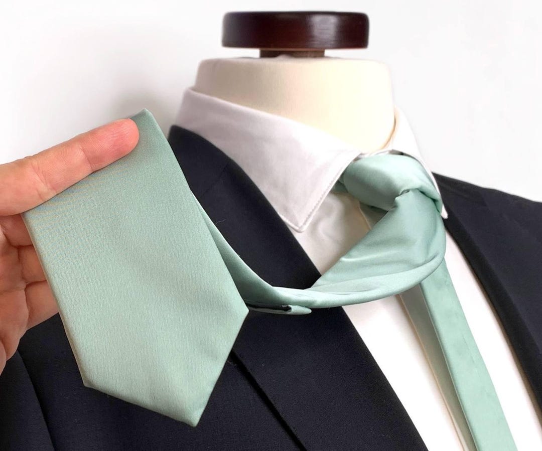 SILK Dusty Sage Tie , Sage Green Wedding Silk Necktie , Groomsmen Ties ...