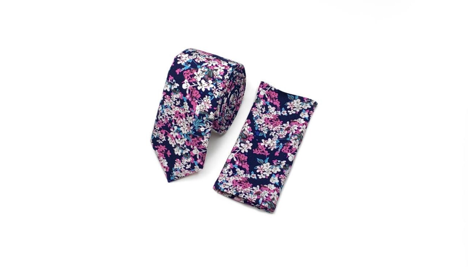 Navy Floral Necktie WISTERIA , LAVENDER , LILAC Floral Tie, Wedding ...