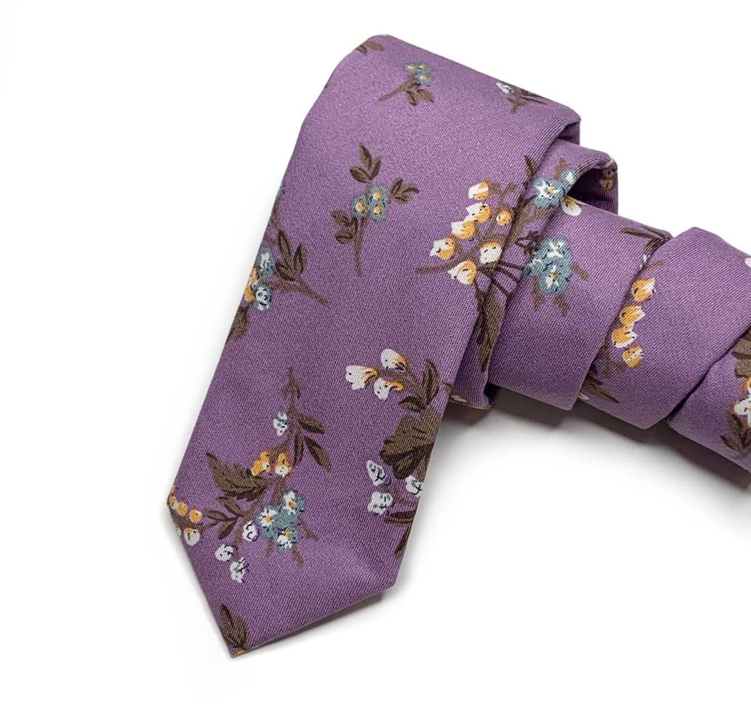 WISTERIA Floral Tie, LAVENDER Floral Necktie , LILAC Floral Tie ...