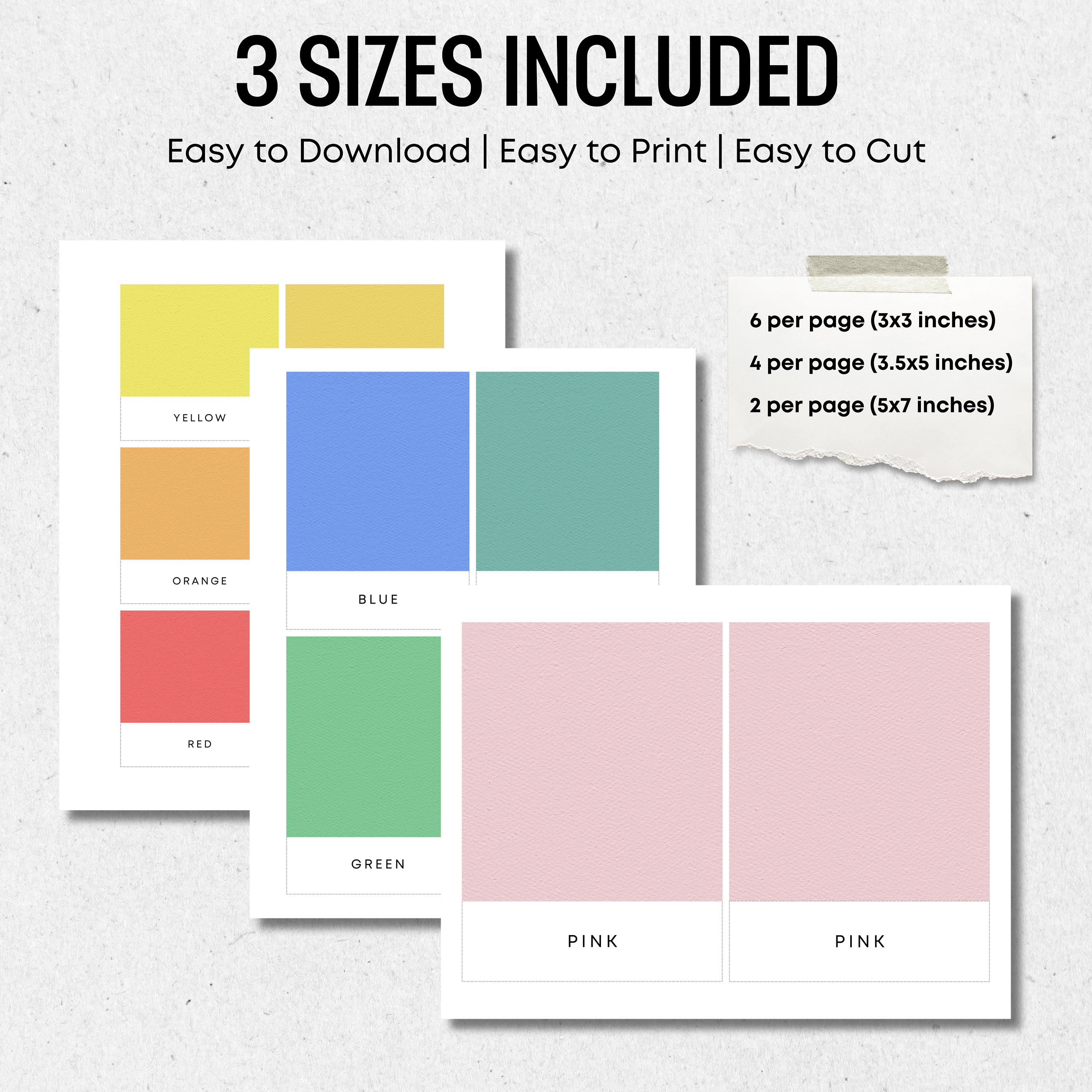 Color Cards for Kids Printable Flashcards Montessori Learning Materials ...