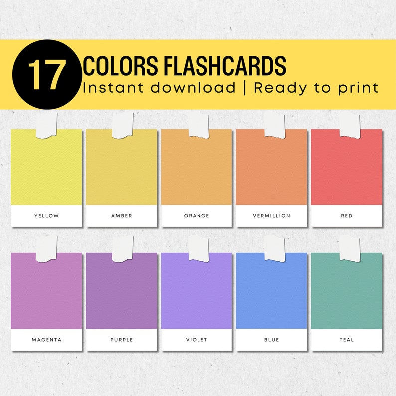 Color Cards for Kids | Printable Flashcards | Montessori Learning ...