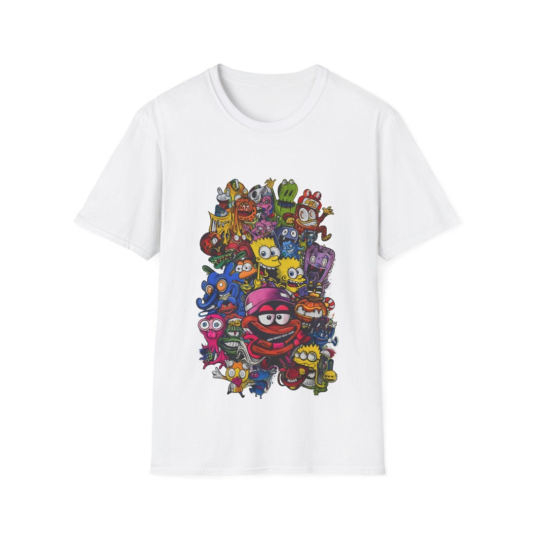 90's Cartoon Nostalgia Monster Psychedelic Graffiti Style Artist Shirt ...