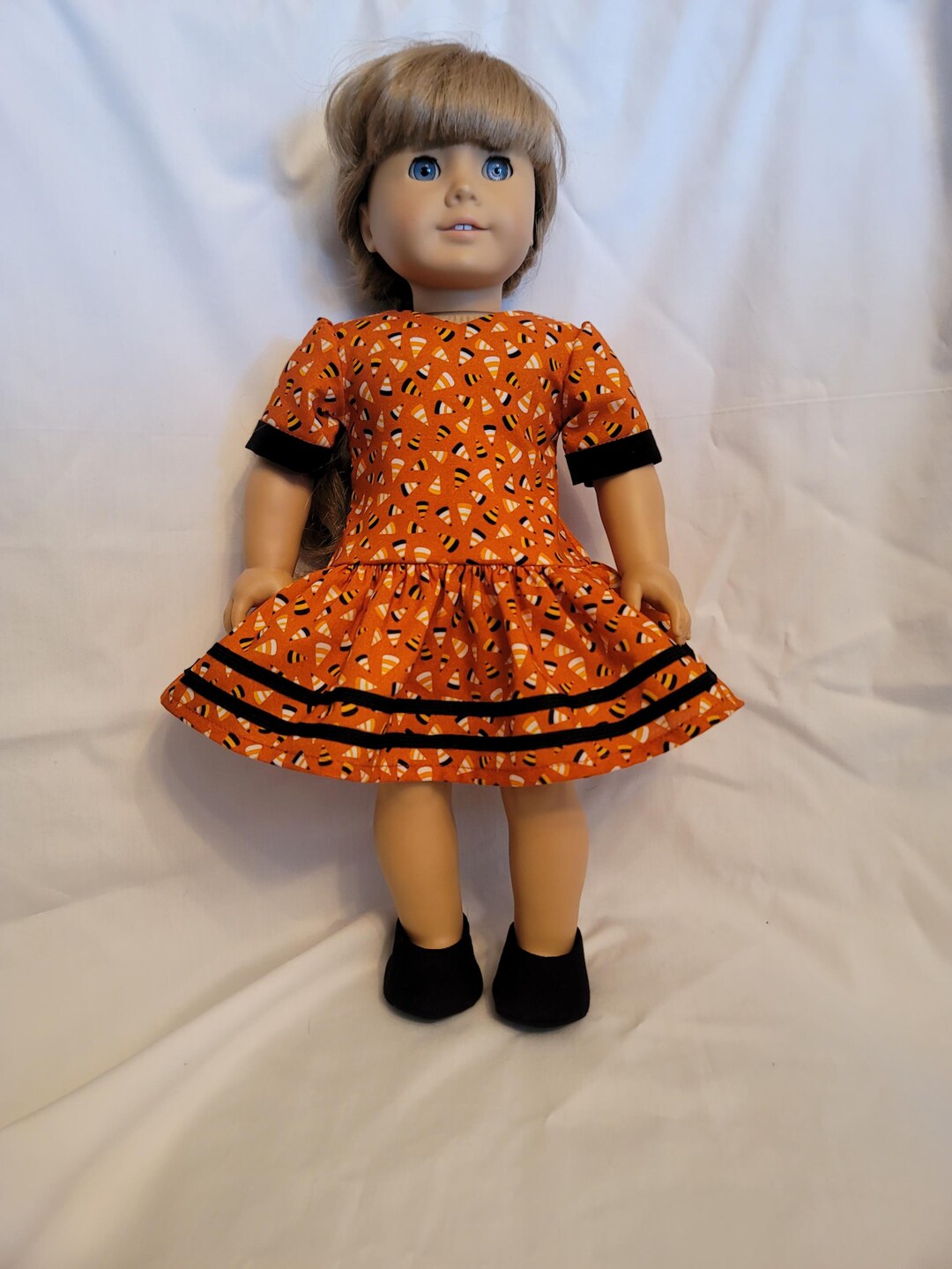 Candy Corn Halloween Doll Dress For 18 Inch Dolls Like American Girl Dolls Etsy