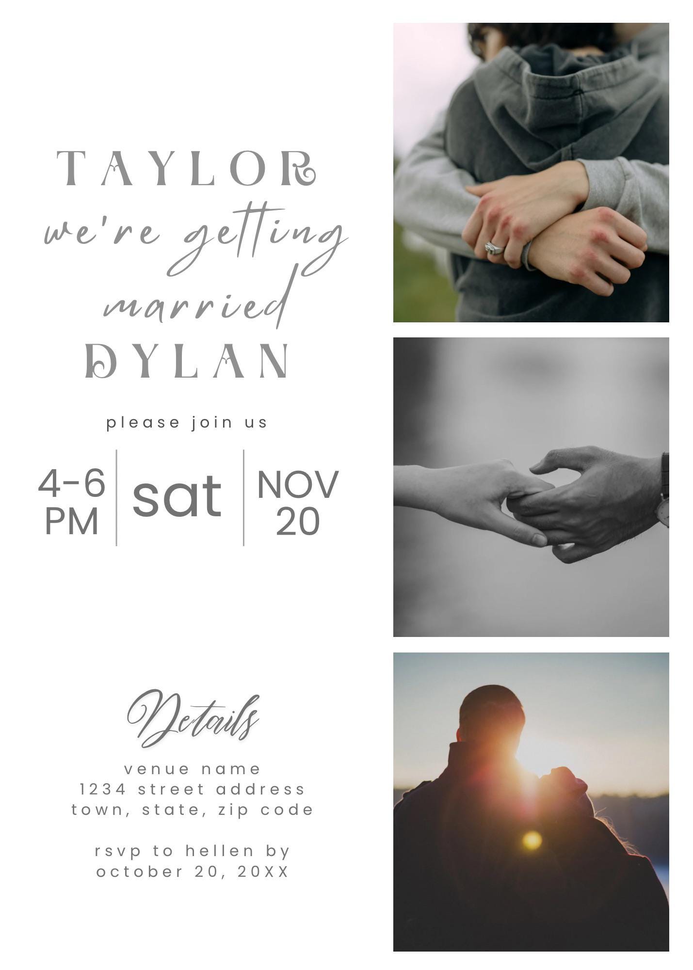 Engagement Invitation Digital Download Printable Engagement Invite - Etsy