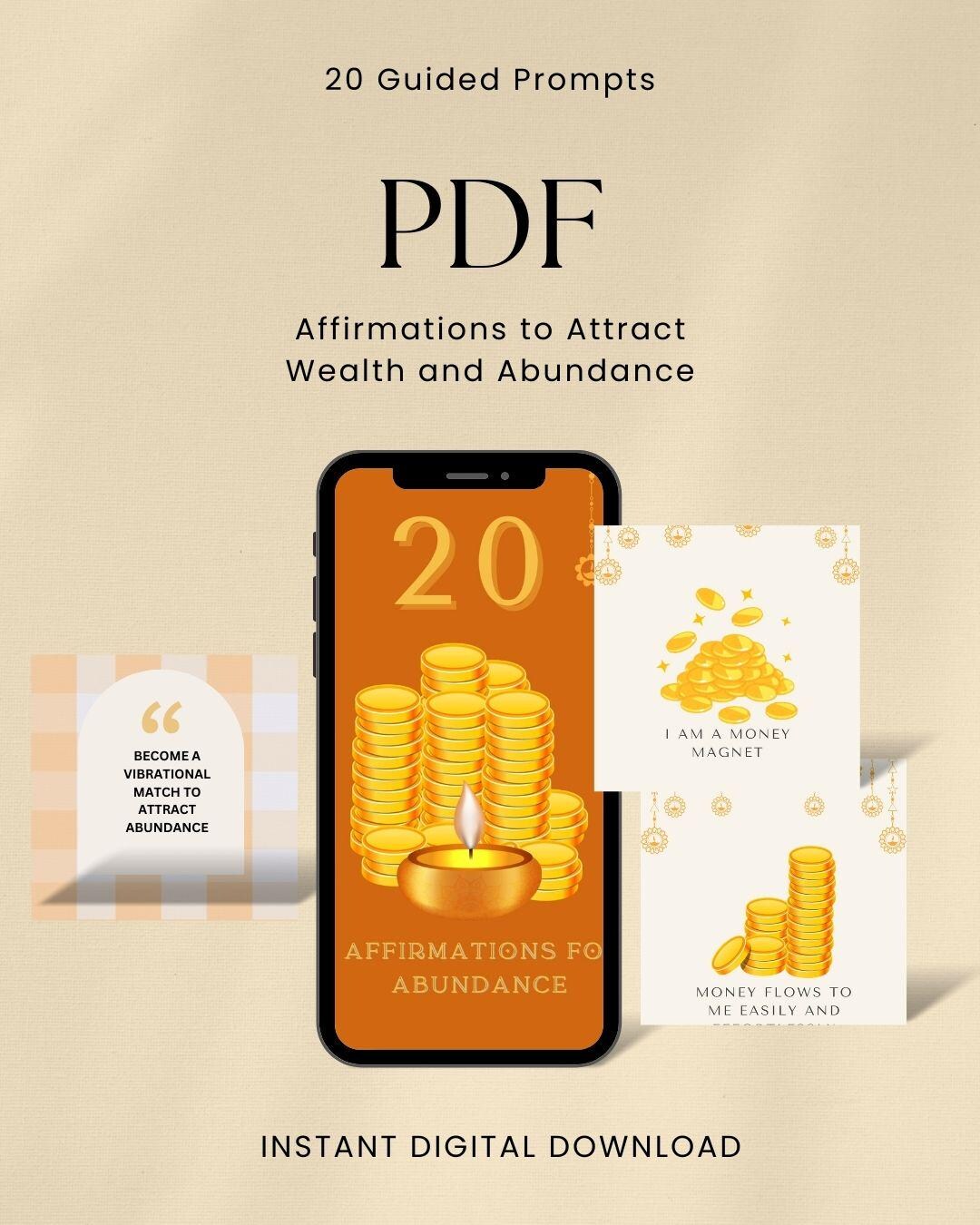 Money Affirmation Cards Printable Abundance Affirmations Ebook Attract ...