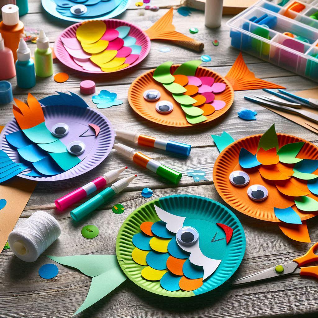 DIY Paper Plate Fish Tutorial, Beach Crafts, Ocean Craft Ideas for a ...